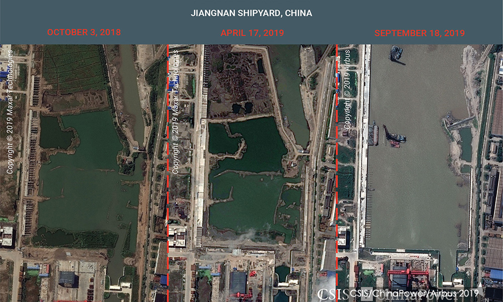 Satellite images reveal China's aircraft carrier 'factory,'