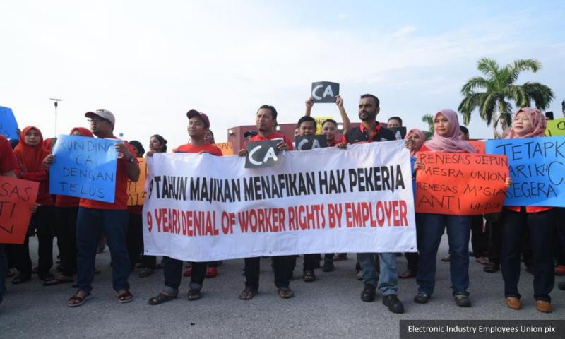 Pekerja berpiket dakwa syarikat sengaja tangguh rundingan kesatuan sekerja