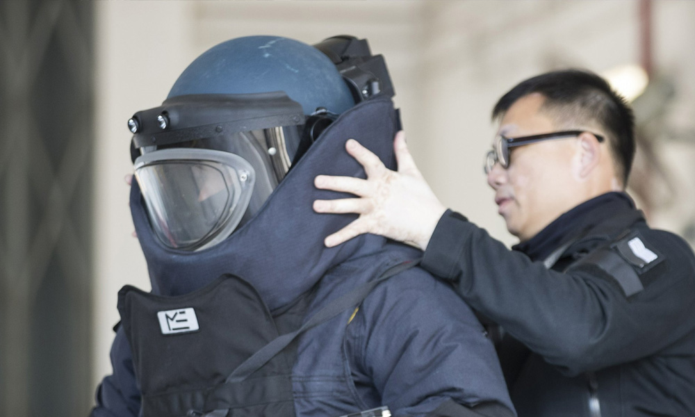 Hong Kong police defuse pipe bomb, arrest four for manufacturing explosives