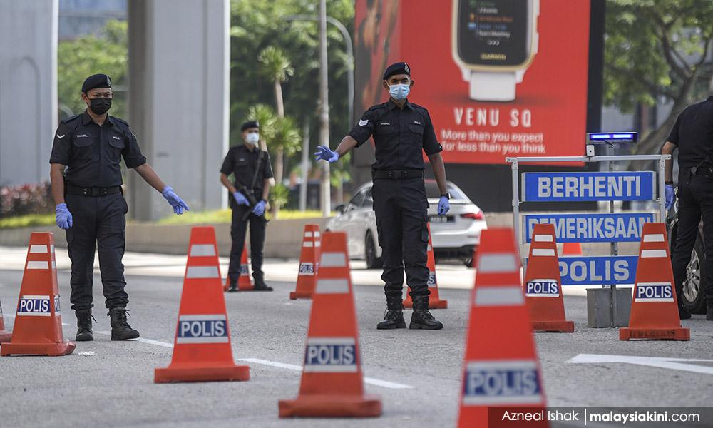 Polis patah kaki dirempuh kereta cuba lari sekatan jalan raya